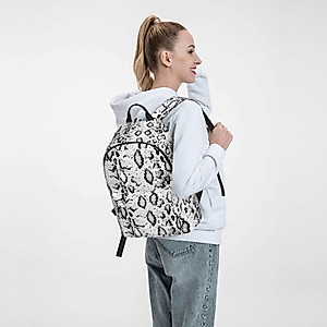 FeHuew 16 inch backpack Snake skin Laptop Backpack Full Print School Bookbag Shoulder Bag for Travel Daypack