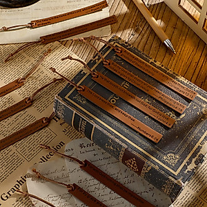 20 Pieces Christian Gifts Bible Bookmark Inspirational Book Markers Religious Gifts Christian Leather Bookmark Scripture Church Supplies Christmas Reading Reward, 20 Styles (Brown)