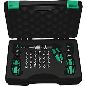 Wera - 5074739001 Kraftform 7440/41/42 Torque Screwdriver 0.3-6.0 Nm and Bit Set, 27-Piece