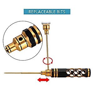 INJORA 4 PCs RC Hex Screw Driver Set, Allen Wrenches Sets 1.5mm 2.0mm 2.5mm 3.0mm Hexagon Head Screwdriver Wrenches, RC Car Repair Tool Kit for RC Model Car Boat Helicopter