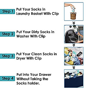 SNIPSIE Socks Holder Rings for Washing Machine - Silicone Laundry Essentials/Stocking and Sock Locks Laundry Organizer - 20 PCS (Yellow)