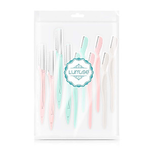 Eyebrow Razors Shavers, Facial Hair Trimmer for Women and Men, Multipurpose Exfoliating Eyebrow Shapers, 10PCs