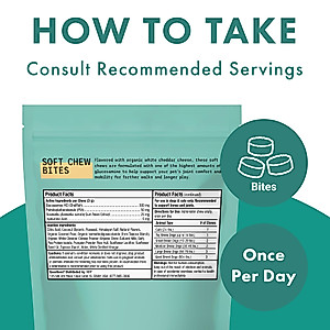 Dr. Mercola Bark & Whiskers Bone & Joint Bites, 6.34 Oz. (180 g), 1 Bag, Supports Joint Comfort and Mobility, Veterinatrian Formulated, Non-GMO