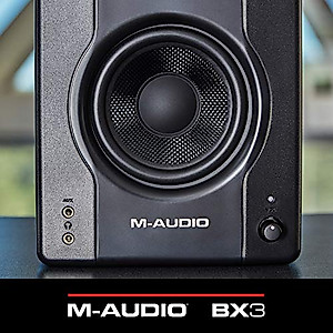 M-Audio BX3 3.5" Studio Monitors, HD PC Speakers for Recording and Multimedia with Music Production Software, 120W, Pair