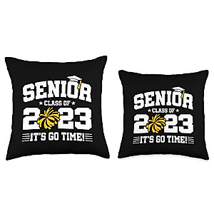 Senior Class Graduation Gifts & Apparel Graduation-Cheerleading Squad-Senior 2023 Throw Pillow, 16x16, Multicolor