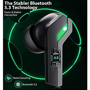 Bluetooth 5.3 Wireless Earbuds in-Ear Headphone for iPhone 14 Pro Max 13 Samsung Z Fold 4 Flip 3, Noise Cancelling Mic Bass Sound Sport Headset for iPad 10 Galaxy S23 S22 S21 Pixel 7 Pro 6 Oneplus 11