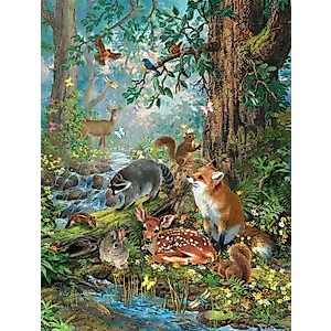 GemZono Diamond Painting Kits for Adults Beginners Animals Diamond Art for Adults-DIY 5D Paint with Diamond Full Drill for Home Wall Decor,Animal Diamond Dots(12x16inch)