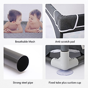 Baby Playpen, HBM Small Playpen for Babies Toddlers, Baby Fence Play Area Indoor & Outdoor Infant Safety Activity Center,Sturdy Play Yard with Anti-Slip Suckers