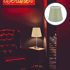 Replacement Barrel on Light Tapered,lampshades Bulb Decorative Office Cm Shade, Shade: Pendant Bedroom Green Room Linen Clip Lampshade Small Desktop Chandelier Lamp
