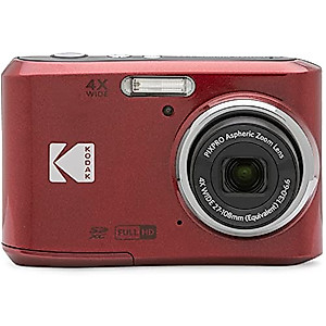 Kodak FZ45RD PIXPRO FZ45 16MP Digital Camera, Red Bundle with Lexar 32GB High-Performance 800x UHS-I SDHC Memory Card + Deco Photo Point and Shoot Field Bag Camera Case