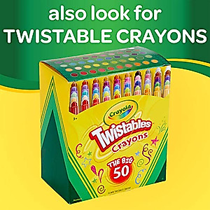 Crayola Twistables Colored Pencil Set (50ct), Kids Art Supplies, Colored Pencils For Kids, Gifts for Boys & Girls, 4+ [Amazon Exclusive]