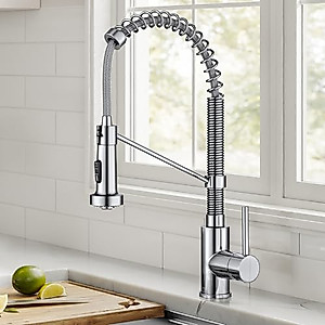 KRAUS Bolden Commercial Style 2-Function Single Handle Pull Down Kitchen Faucet in Chrome, KPF-1610CH (Pack of 1)