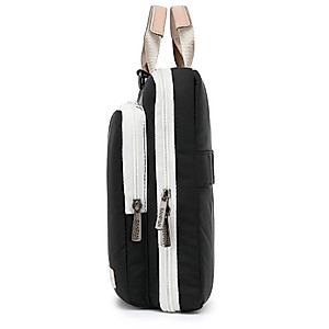 SANFAN 360° Protective Laptop Shoulder Bag Sleeve Case For MacBook Air 15 inch and 15 inch-15.6 inch Laptop (Black)