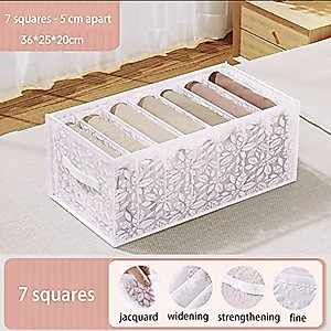 ZGWAUYYDS Dresser Organizer - Set of 7 Drawer Organizers for Clothing, Bra and Underwear Organizer Bins for Bedroom Organization, Breathable, Easy Assemble, Foldable, for Lingerie, Sock, Tie ETC