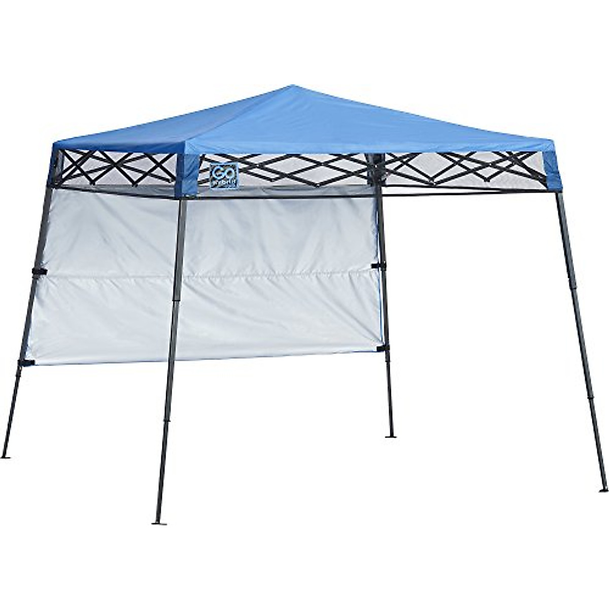 Quik Shade Go Hybrid 6' x 6' Sun Protection Pop-Up Compact and Lightweight 7' x 7' Base Slant Leg Backpack Canopy