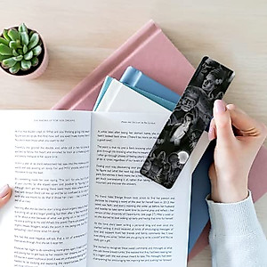 Bookmarks Metal Ruler Universal Bookworm Classic Tassels Monsters Reading Bookography Measure for Book Bibliophile Gift Reading Christmas Ornament Markers Bookmark