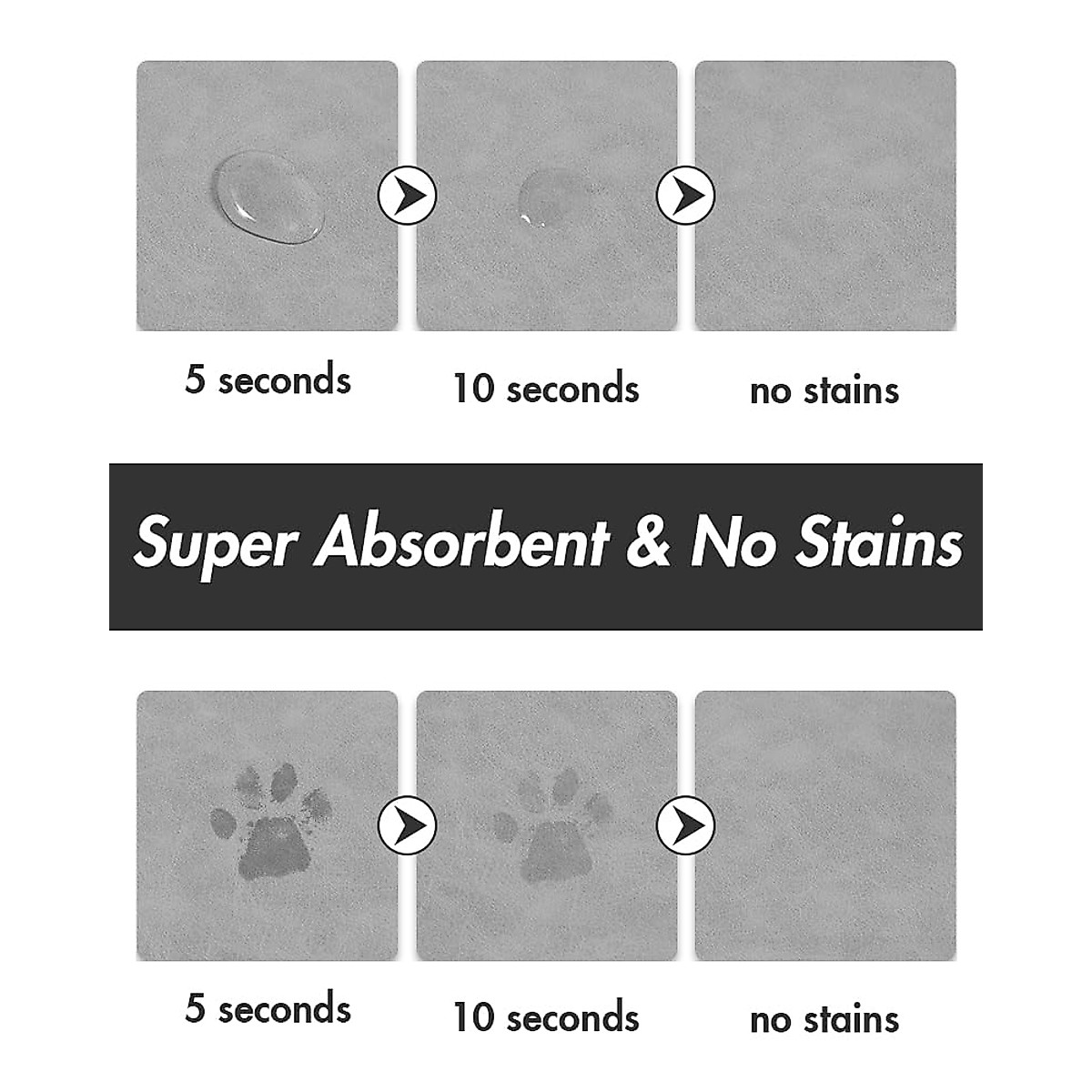 Absorbent Dog Water Mat-Dog Mat for Food and Water Bowl, Quick Dry Pet Feeding Mat, No Stains Dog Food mat, Dog Accessories Pet Supplies Mat-Dog Water Bowl Mat for Messy Drinkers