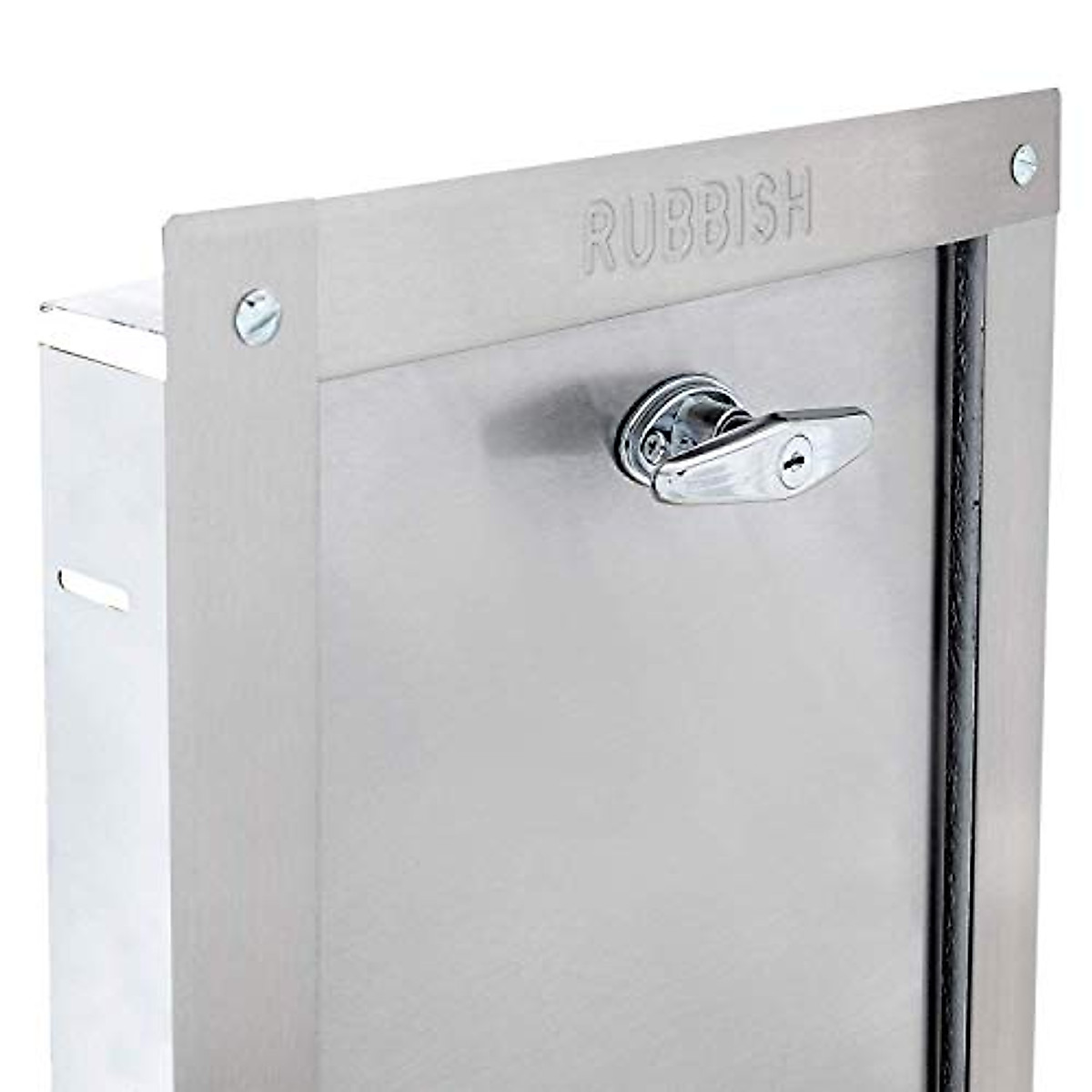 Oswald Supply Midland Style Stainless Steel Trash Chute Door - Bottom Hinged, 12"(W) X 15"(H), Self Closing, Fire Rated & UL Approved