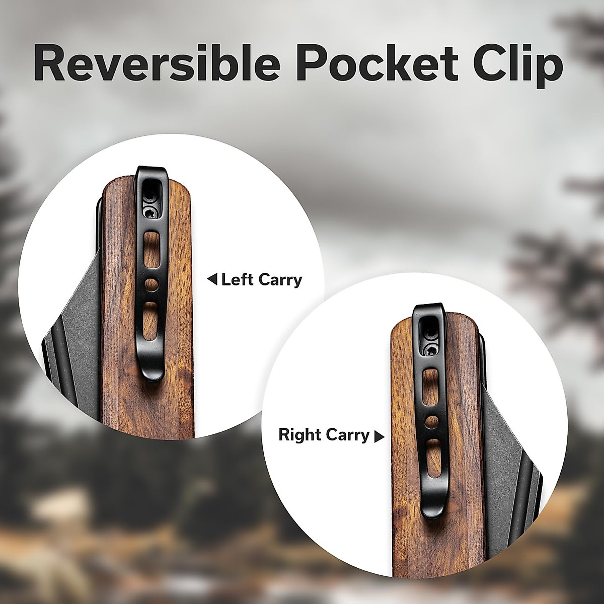 SENCUT Bronte Folding Pocket Knife with Front Flipper Opener, 3.38 Inch Blade Cuibourtia Wood Handle with Black Stonewashed 9Cr18MoV Blade SA08E