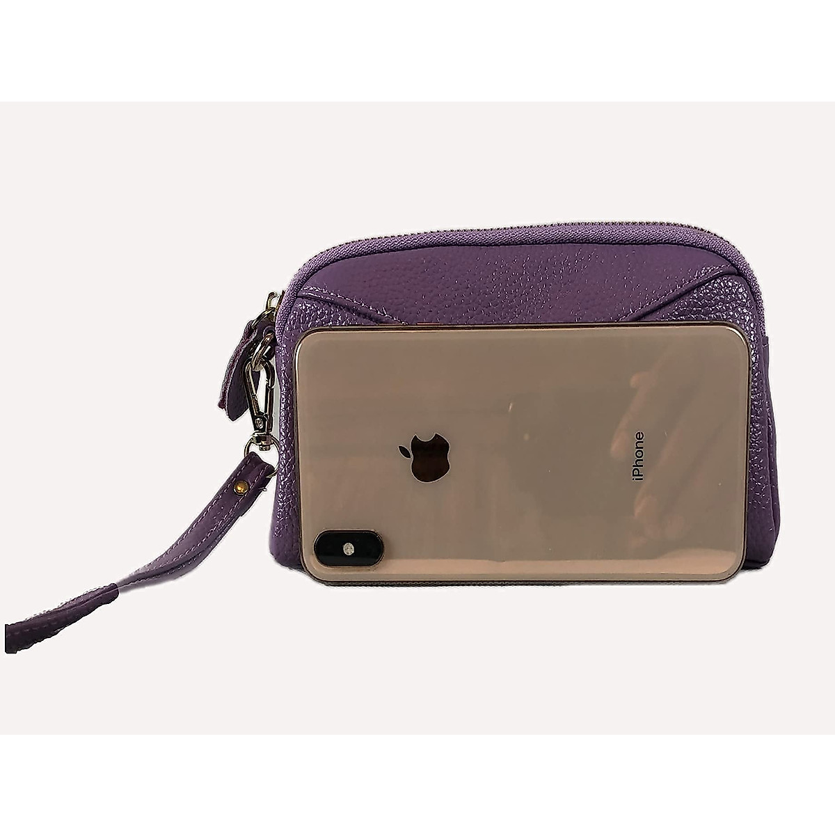 Women's Genuine Leather Wristlet Clutch Cell Phone Purse