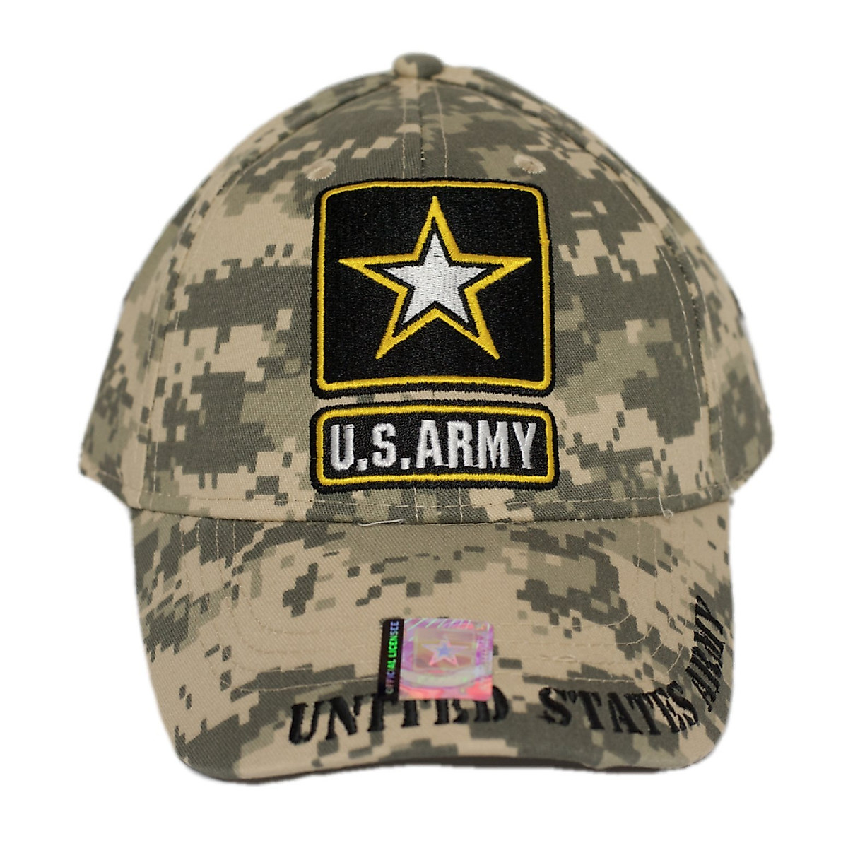 U.S ARMY STAR CAMOUFLAGE CAMO DIGITAL MILITARY BASEBALL 3D EMBROIDERED CAP HAT