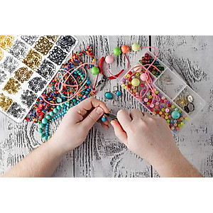 Paxcoo 3200Pcs Jewelry Necklace Repair Kit with Jump Rings, Clasps and Earring Hooks for Jewelry Making Supplies, Earring Making Findings and Necklace Bracelets Repair