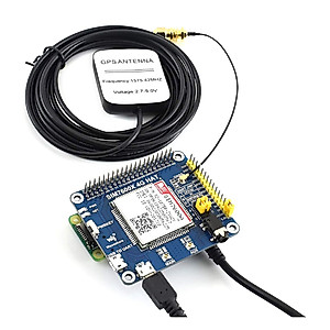 SIM7600A-H 4G/3G/GNSS HAT for Raspberry Pi 4B/3B+/3B/2B/B+/A+/Zero/Zero W/WH and Jetson Nano, 4G Communication and GNSS Positioning Module LTE-FDD B2/B4/B12 Brand Support LTE CAT4 up to 150Mbps