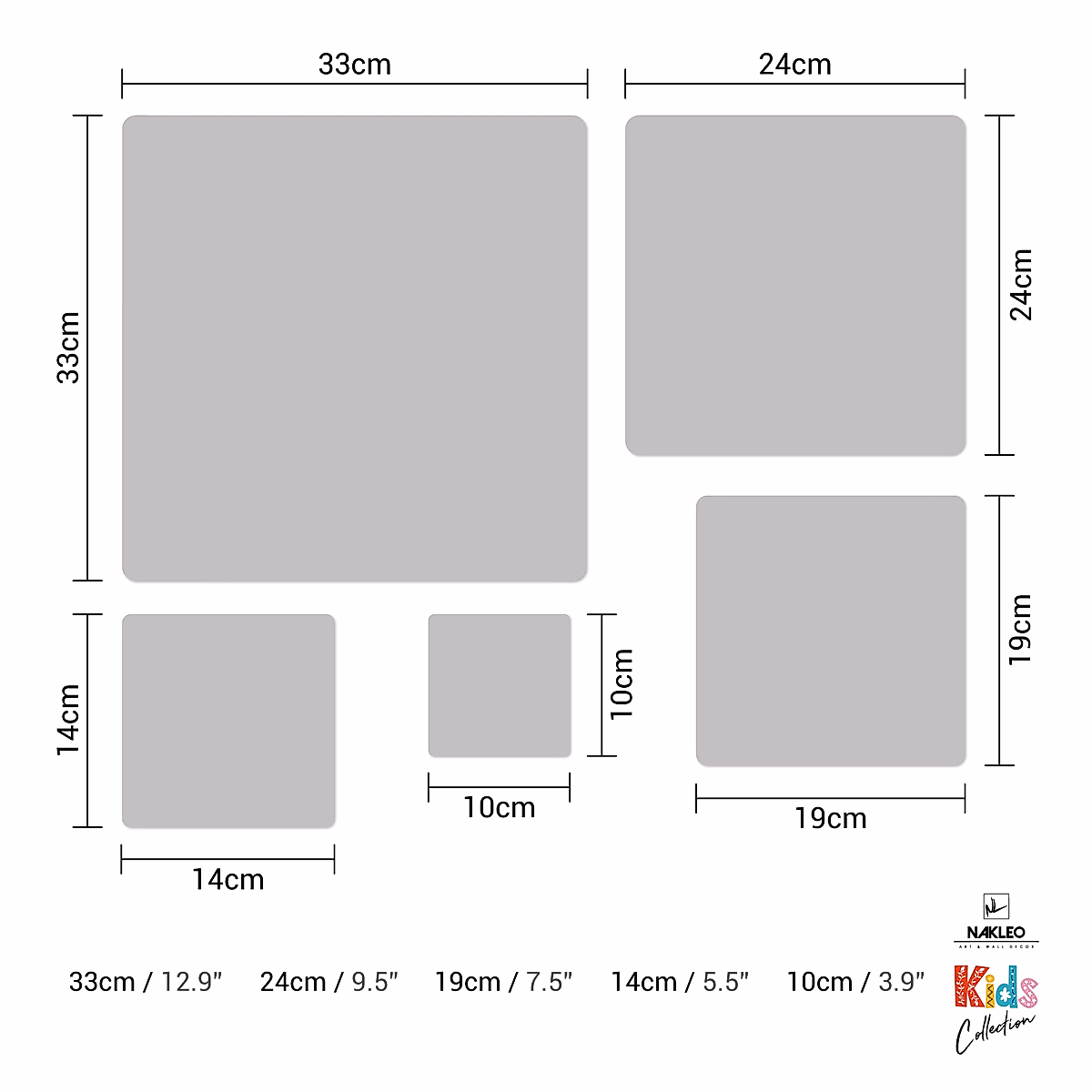 NAKLEO 5 pcs Reusable Plastic Stencils - Honey Honeycomb Hexagon - 13.4" to 3.5" - Pattern Children Kids Painting Template Room Decor - Craft DIY Wall Furniture