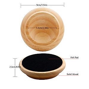 4 Pcs Solid Wood Upright Piano Caster Cups,Furniture Caster Cups,HilerPunk Sofas Beds Chairs Wheel Caster Cups Pads,with Non-Slip & Anti-Noise Felt Pads,for Hardwood Floor Protectors-Natural Wood