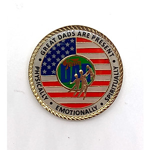 LakiKid Best Gifts for Dad - Great Dad Pocket Medallion, Unique & Stylish Dad Gifts from Daughter or Wife. Perfect Appreciation Keepsake for Dads.