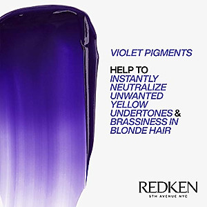 Redken Blondage Express Anti-Brass Mask For Blonde & Highlighted Hair - Ultra-Pigmented Purple Mask For Blonde Hair