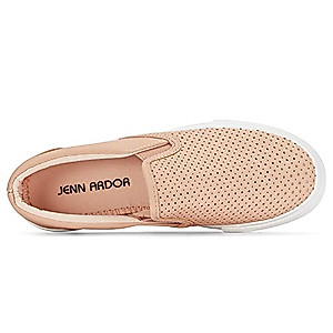 JENN ARDOR Women's Slip On Sneakers Trendy Casual Sneakers Stylish Comfortable Flat Shoes Low-top Sneakers Travel Walking Shoes for Women
