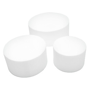 Hoement 3pcs Wedding Cake Stands Wedding Ceremony Decorations DIY Crafts Round Cake Stand Wedding Decor Rotating Cake Stand Rotary Tool Cake Dummies 15c White Foam Window Wedding Supplies