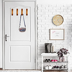 Suzile 4 pcs Leather Wall Hooks Wall Hanging Strap Towel Leather Hooks Artificial Leather Strap Hangers Wall Mounted Leather Hooks for Towel Bathroom Kitchen Bedroom Wall supply,Brown,Suzile-wer0e055