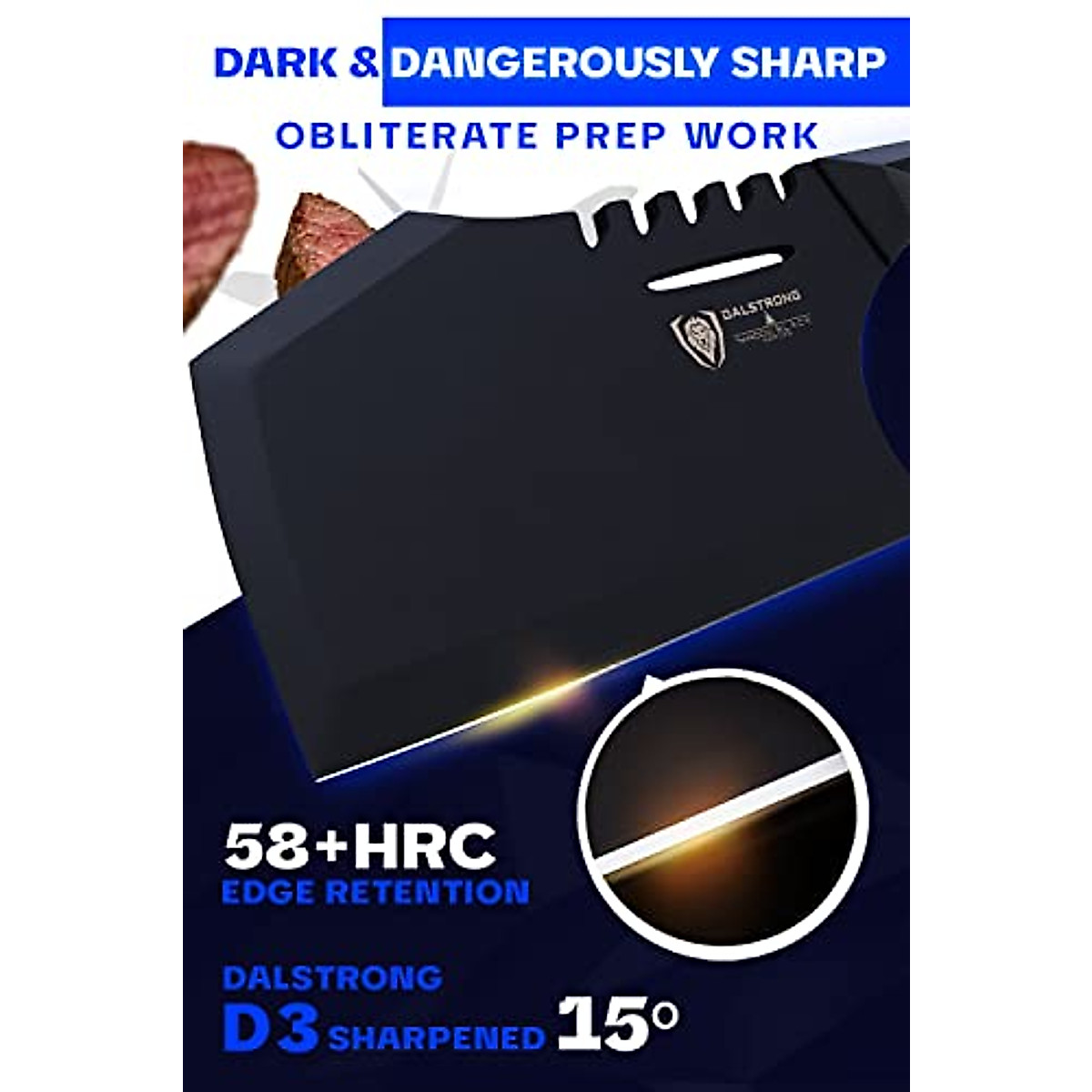 Dalstrong Massive Meat Cleaver Knife - 9 inch - Obliterator - Shadow Black Series - Black Titanium Nitride Coated - High Carbon 7CR17MOV-X Steel - Heavy Duty - Razor Sharp - Sheath - NSF Certified