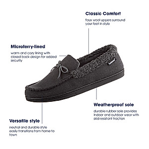 isotoner Women's Premium Knit Slide Slippers-Moisture-Wicking Lining, Rubber Indoor/Outdoor Sole, Ash, 7-8