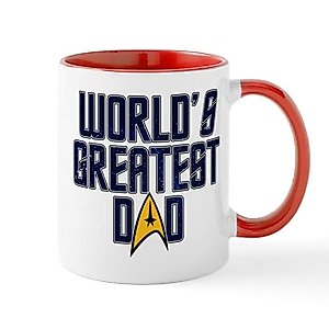 CafePress Star Trek World's Greatest Dad Mug Ceramic Coffee Mug, Tea Cup 11 oz