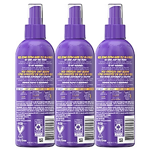 Aussie Hair Insurance Leave-In Conditioner Spray, Frizz Control, Softening with Jojoba & Sea Kelp, Moisturizing Treatment for All Hair Types, Juicy Citrus, 8 Fl Oz Each, Triple Pack