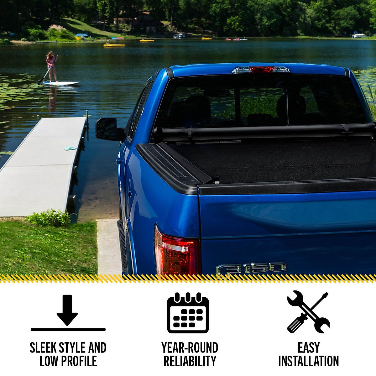 TruXedo Lo Pro Soft Roll Up Truck Bed Tonneau Cover | 548601 | Fits 1997 - 2003 Ford F-150 Flareside 6' 7" Bed (78.8")