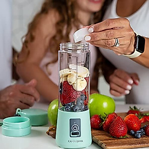 Portable Blender for Shakes and Smoothies – Rechargeable 15.5-Oz Fusion Blender & Portable Juicer Comes with Carry Strap, USB Cable, 2 Reusable Straws, 1 Straw Cleaner & 1 Bottle Cleaner, (Cotton Candy Pink)