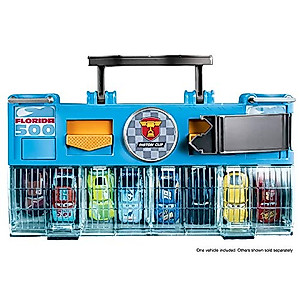 Mattel Disney and Pixar Cars Toys, Ultimate 2-in-1 Launcher & Carry Case with Lightning McQueen Toy Car, Launch 8 Vehicles Together