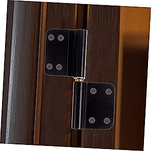 Hinges 4pcs Door Hinge Black Cabinet Hinges Black Hinges Exterior Barn Hinge for Door Interior Replacement Residential Door Hinge Metal Door Hinge Door Hinge Black