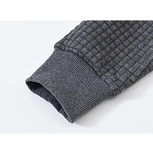 YuKaiChen Mens Hoodies Casual Midweight Long Sleeve Sweatshirt Dark Grey Medium