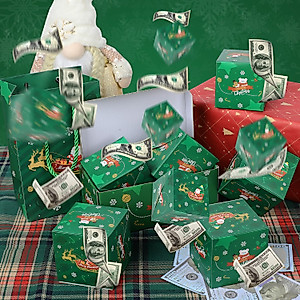 Surprise Gift Box Explosion for Money, Funoio Surprise Box Gift Box, Merry Christmas Surprise Gift Boxes, Folding Bouncing Pop-Up Explosion Gift Box, Pop Up Money Gift Box (Christmas Elk, 12 Pages)