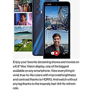 Motorola Moto Edge 5G UW 256gb Nebula Blue for Verizon (Renewed)