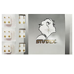 Studex Surgical Steel Ear Piercing Studs, 3mm, 12 Pair April Stone Set