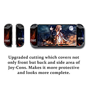 GilGames Vinyl Game Skin Decals Cover for Nintendo Switch, Full Set Protector Wrap Stickers Protective Faceplate Console Dock