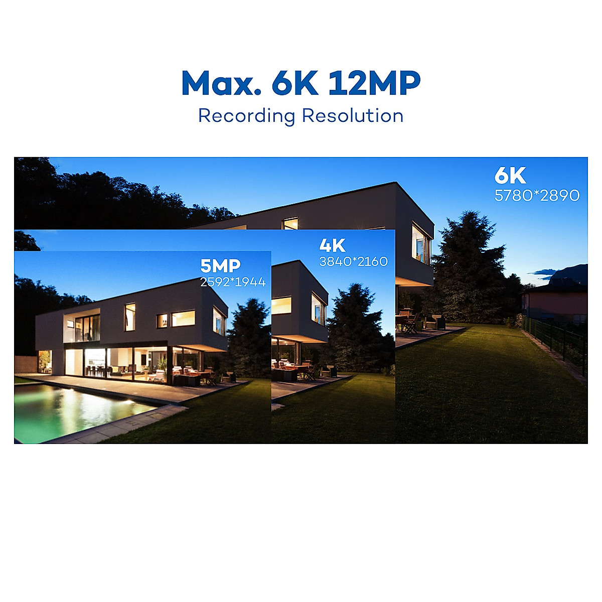 ONWOTE 12MP 64 Channel NVR IP Security Video Audio Recorder, 64CH 12MP/ 4K/ 6MP/ 5MP Input, 6K 64CH NVR, 8 Storage Bays Support 80TB HDD, 2 HDMI Ports Split Screen Display, Work with PoE Switch
