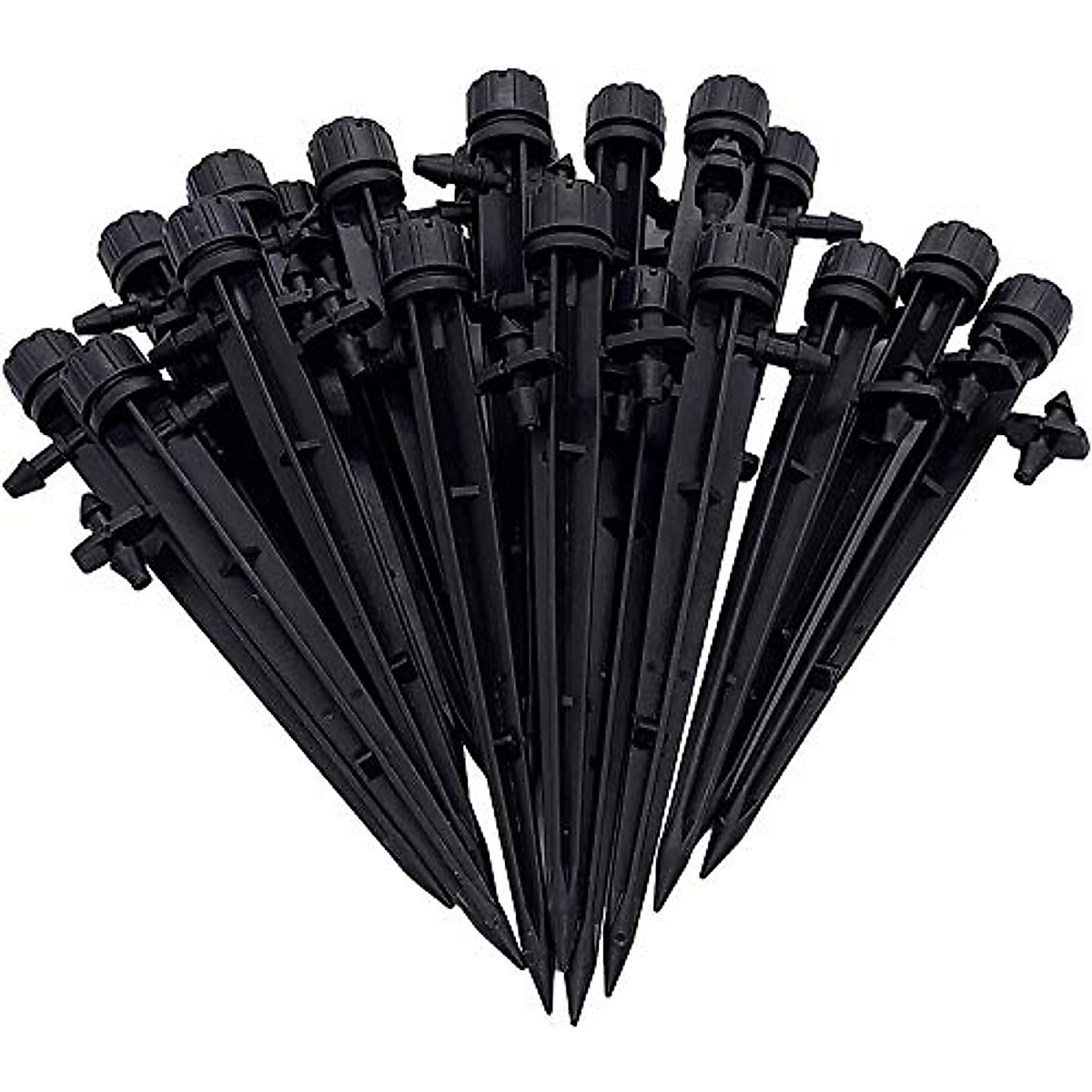 Goldenvalueable Drip Emitters 360 Degree Adjustable Water Flow Irrigation Drippers for Flower Beds, Vegetable Gardens, Herbs Gardens-50 PCS
