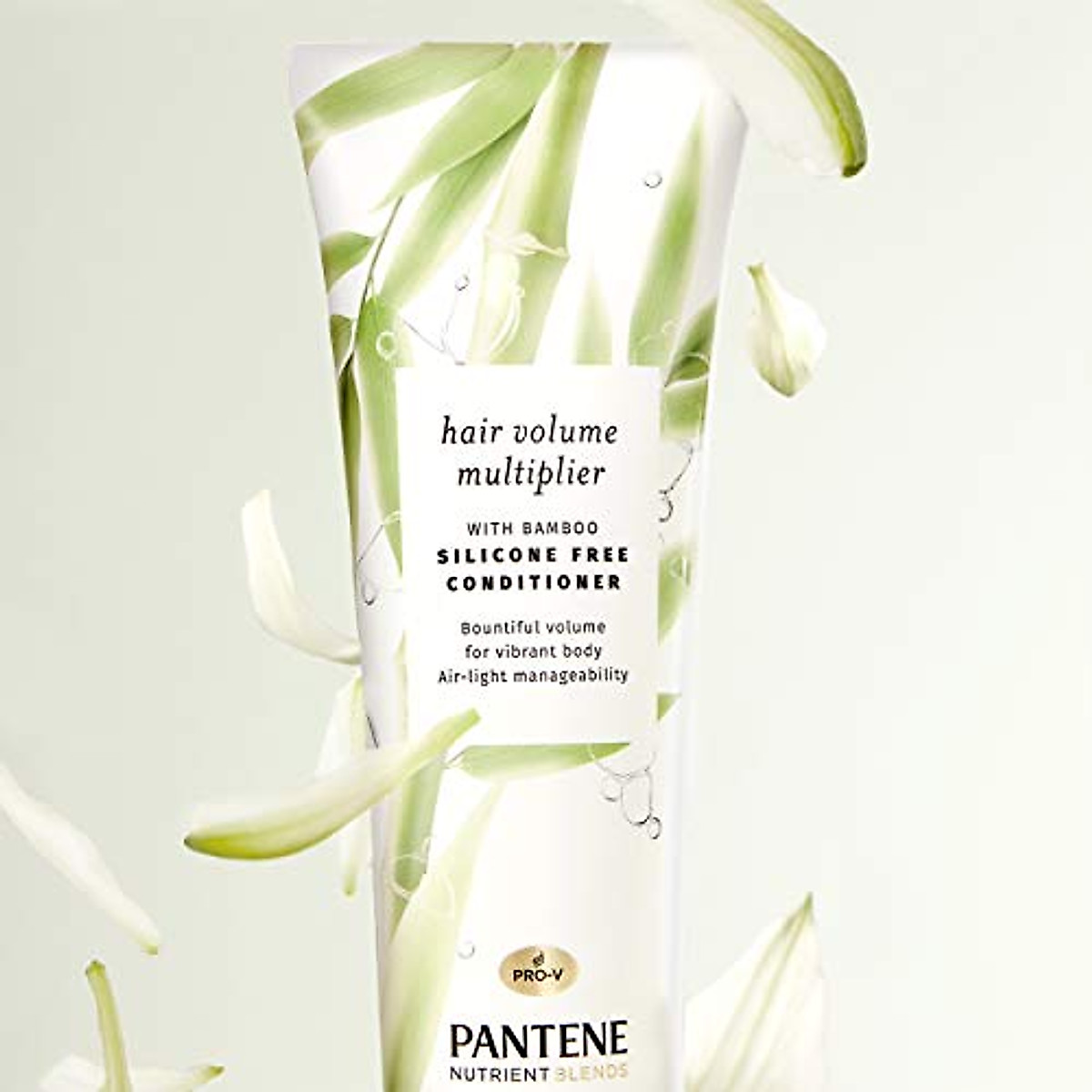 Pantene Nutrient Blends Hair Volume Multiplier Silicone Free Bamboo Conditioner For Fine, Thin Hair, 8.0 Fl oz, 6.257 Fl oz